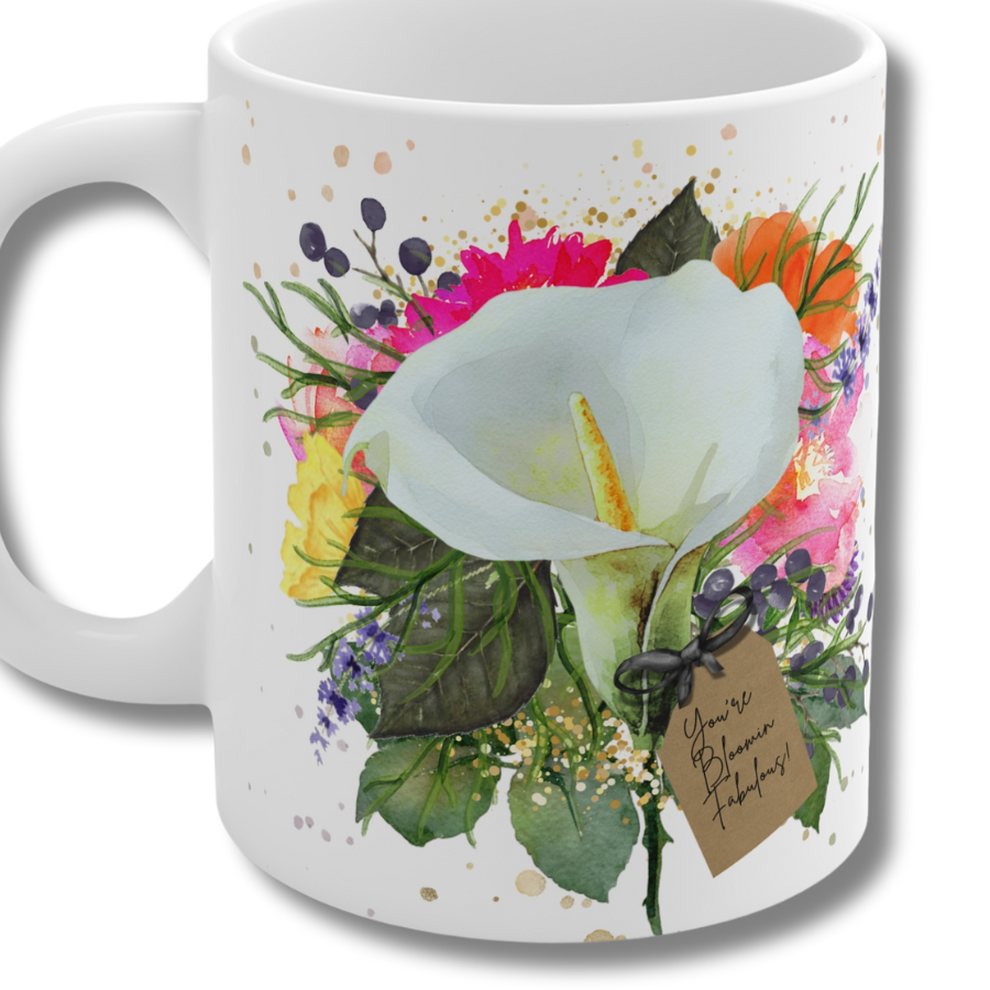 Bloomin Fabulous Calla Lily Ceramic Mug – theluxeco.co.uk